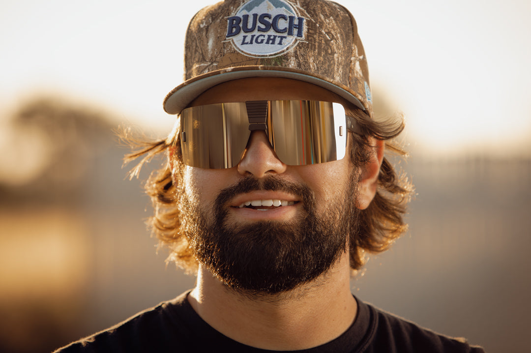 Vector Sunglasses: Silver Z87+ - Heat Wave Visual