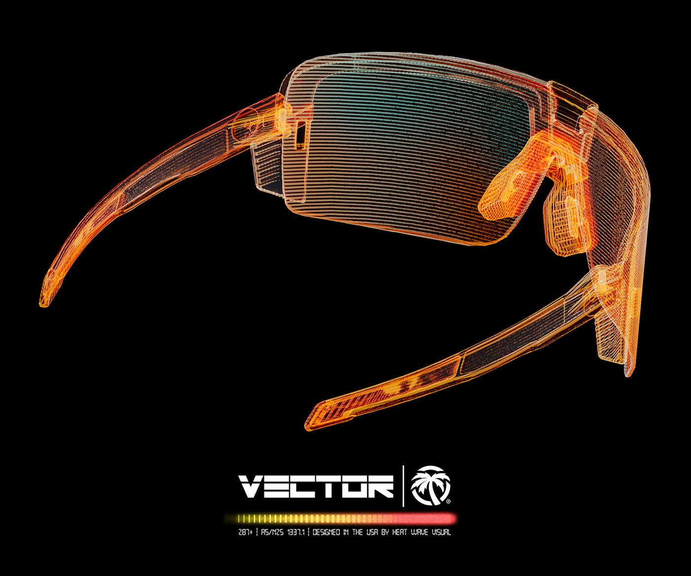 Vector Sunglasses: Black Z87+