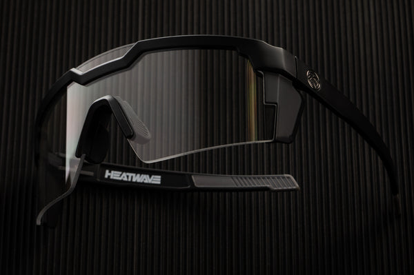 Future Tech Sunglasses: Black Frame Clear Lens Z87+ - Heat Wave Visual